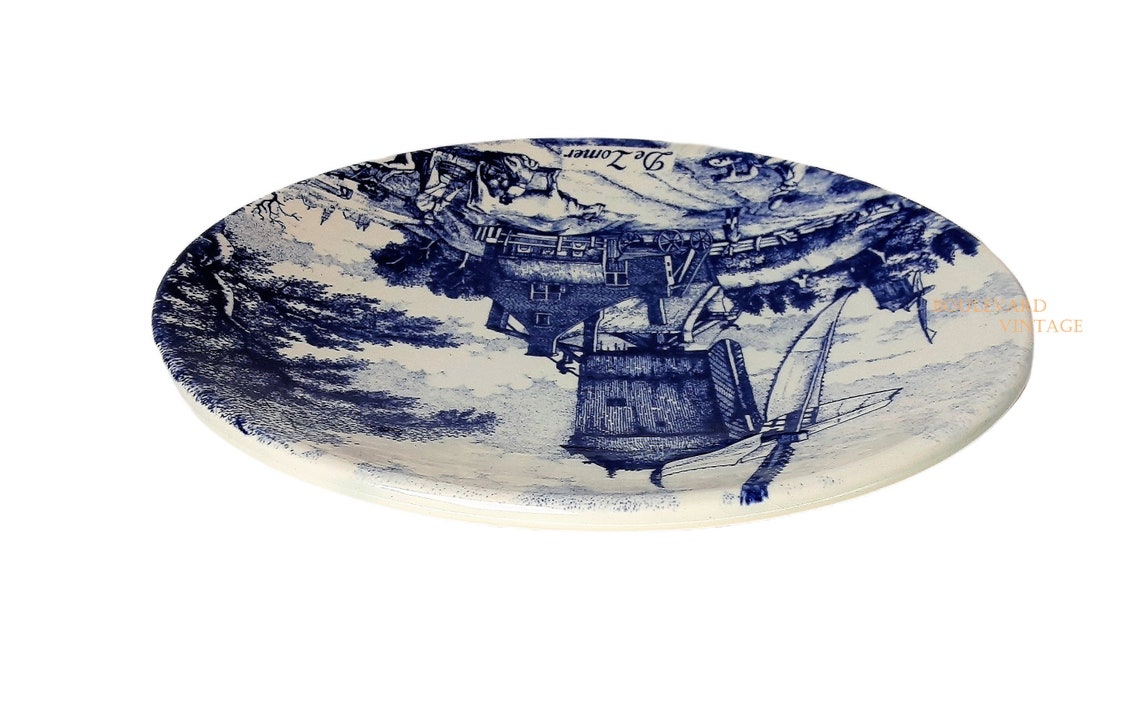 Delft Blue Windmill Plate Summer the Porceleyne Schouw Antique - Etsy