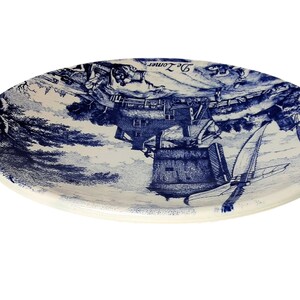 Delft Blue Windmill Plate Summer the Porceleyne Schouw Antique Delft ...
