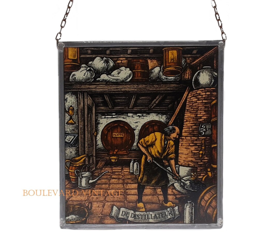 Antique Dutch Hoppe Beer Window Hanger Distillery Sign Brewery Artwork ...