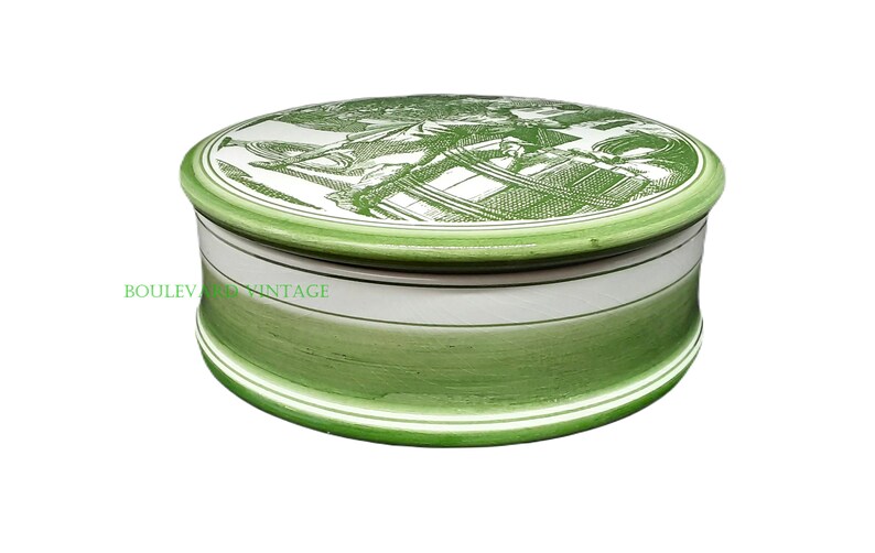 Rare Delft Green Delft Bowl With Lid Dutch Craftsman Herring - Etsy