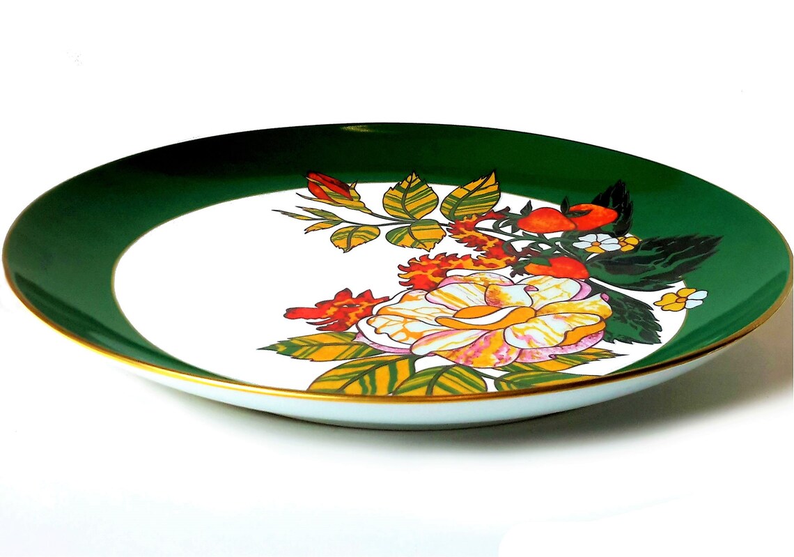 Furstenberg Porcelain Charger Plates China XL Art Nouveau | Etsy