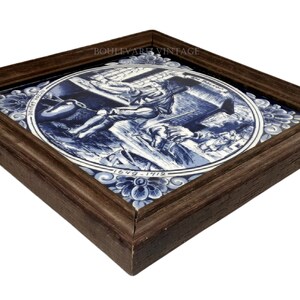 Antique Scene Delft Blue Tile Dutch Bakery Shop Sign by Schoonhoven ...