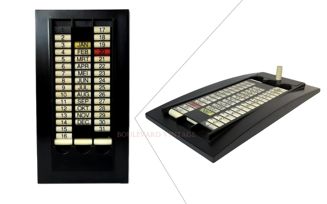 Rare Perpetual Calendar Vintage by Berendsohn Large Retro Manual ...