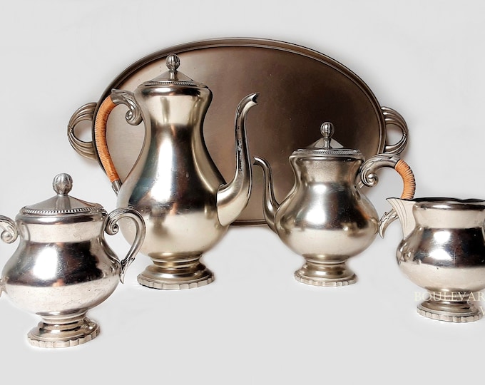 Royal Holland Pewter Tea Set Daalderop Pewter Coffee Set Antique Pewter ...