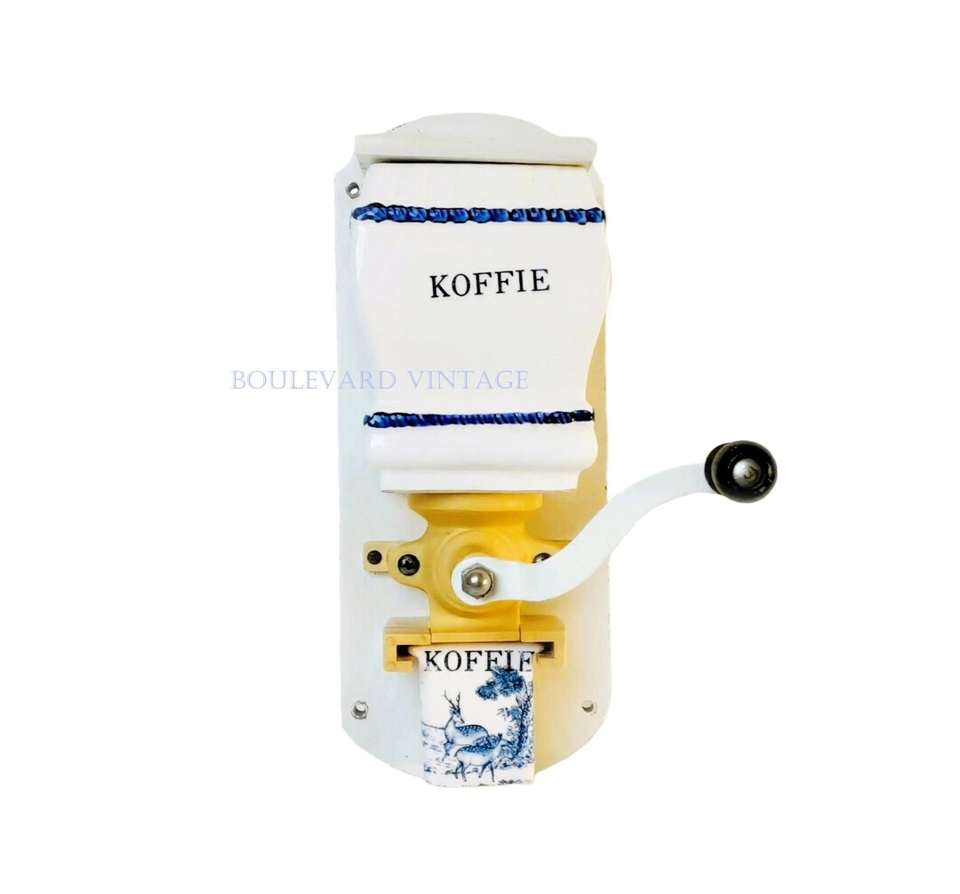 Vintage Delft Blue Coffee Grinder Unused Dutch Coffee Grinder Coffee ...