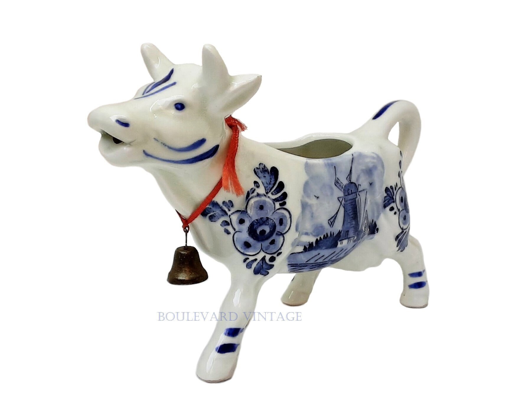 Cow Creamer Delft Windmill Bell