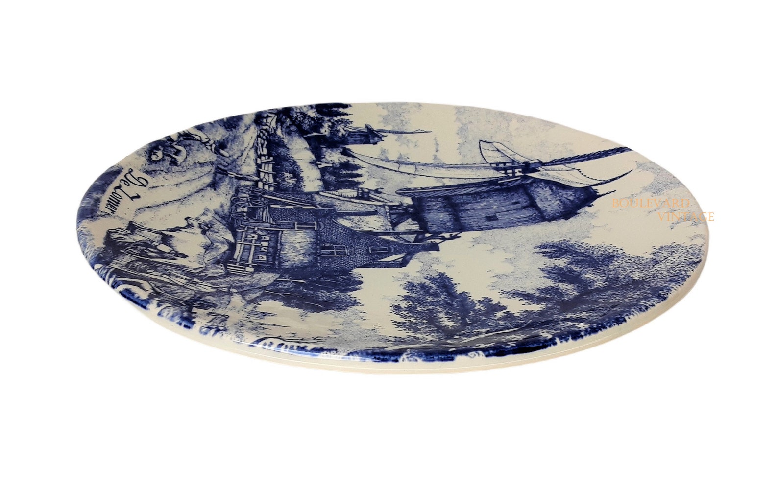 Delft Blue Windmill Plate Summer The Porceleyne Schouw Antique | Etsy