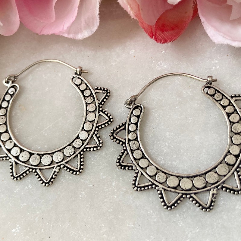 Aztec Hoop Earrings - Etsy