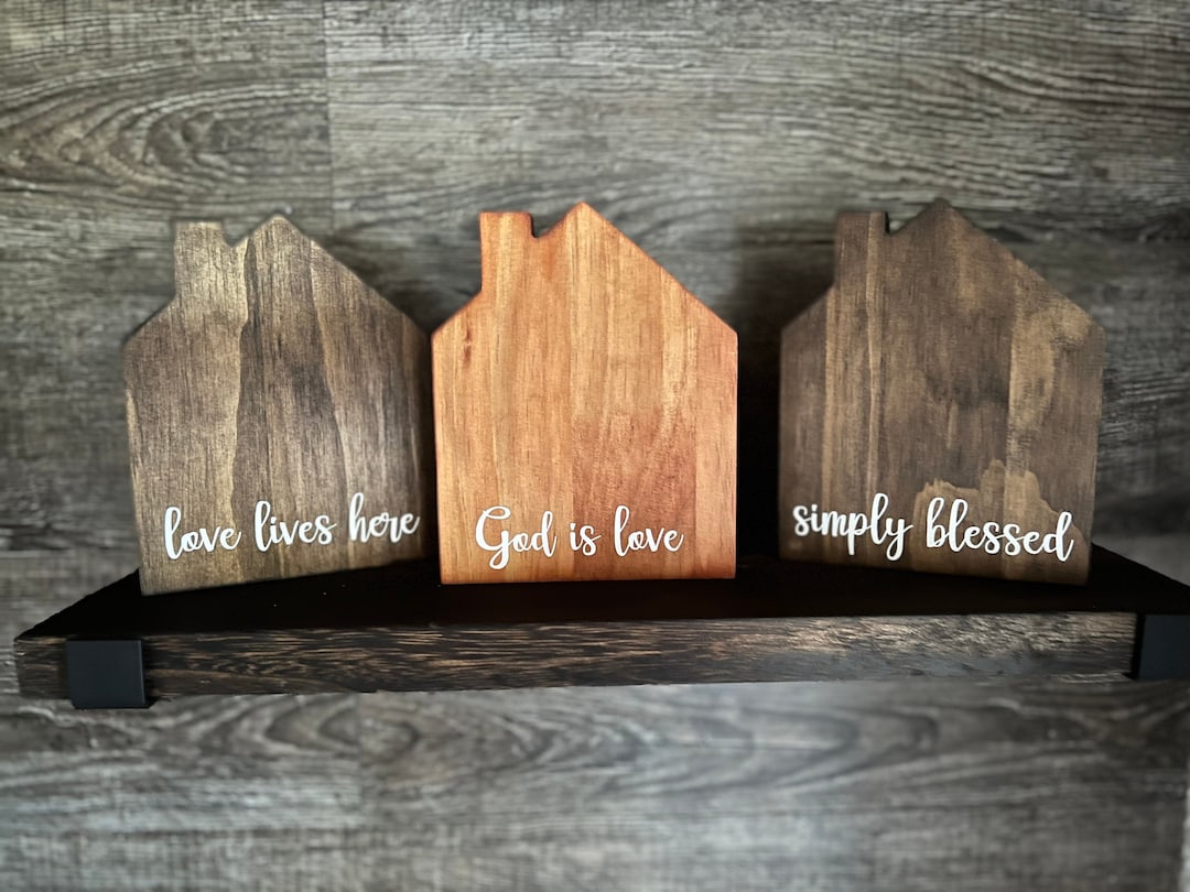 Custom Small Wood House Wood House Decor Birthday Gift Housewarming ...
