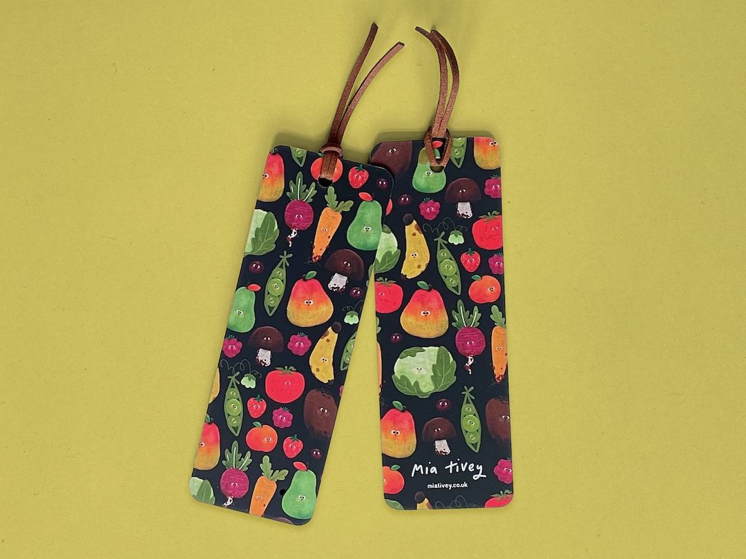 Fruit 'N Vegetables | Cute Kawaii Pattern Bookmark - Etsy