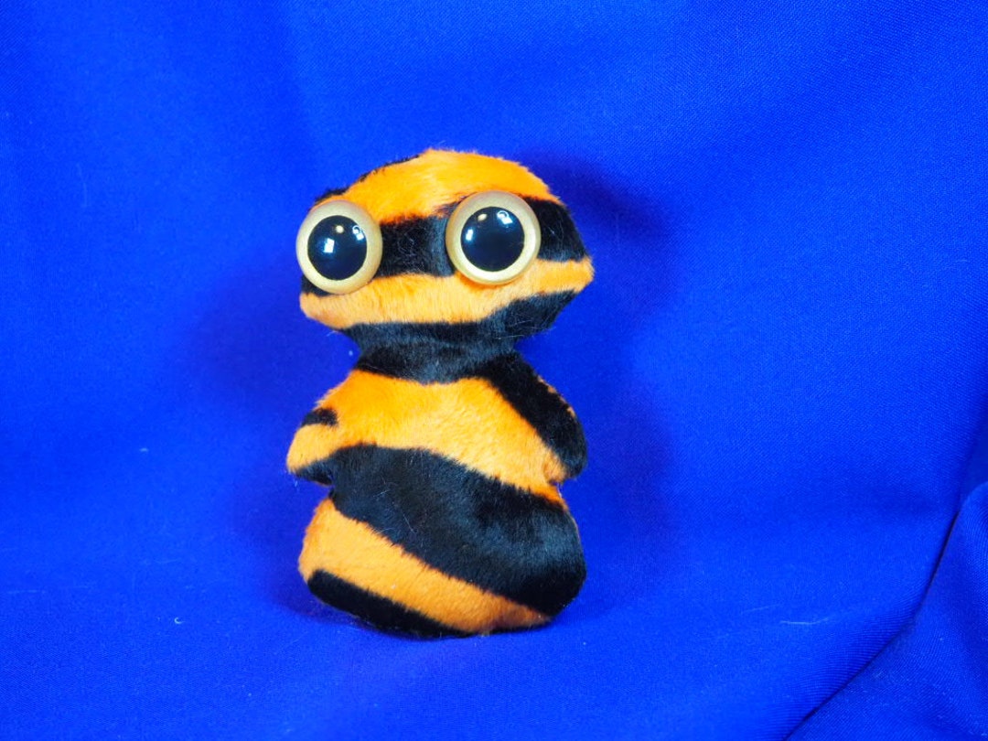BT19, Small Cute Monster Plush Plushie Stuffie W/ Orange & Black Zebra ...