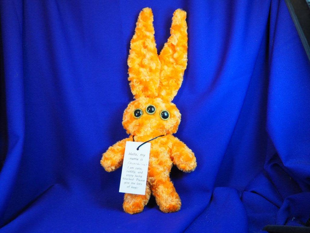 Gwendoline, Cute Monster Plush Plushie Stuffie W/ Silky Swirly Orange ...