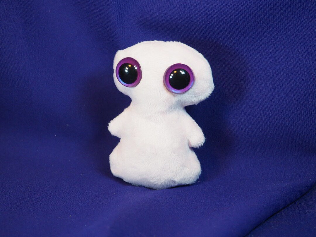 AX30, Small Cute Monster Plush Plushie Stuffie W/pink Velvety Fur and 2 ...