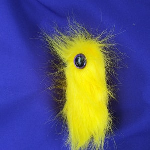 YY16, Small Cute Monster Plush Plushie Stuffie W/ Long Shaggy Yellow ...
