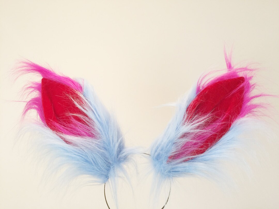 Blue Fox Ears Long Fur Harley Quinn Cosplay Animal Furry Bunny - Etsy