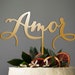 Cake Topper Amor - Wedding Cake Topper - Gold Cake Topper - Etsy