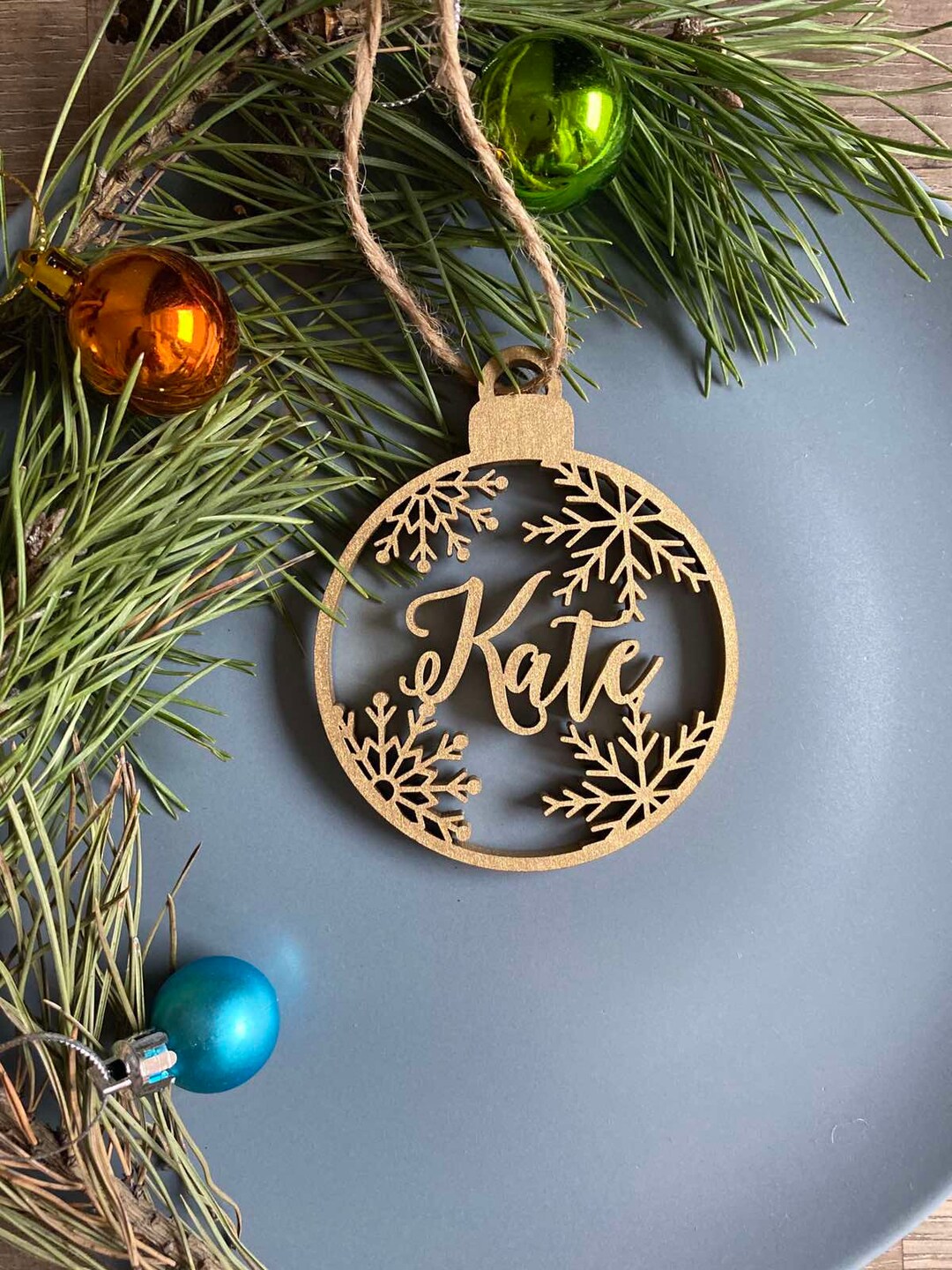Christmas Personalised Snowflake Place Names Decorations - Etsy