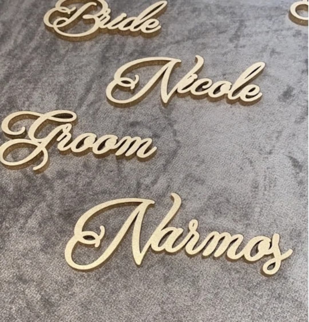 Personalized Wedding Place Table Cards Laser Cut Names Guest Names ...