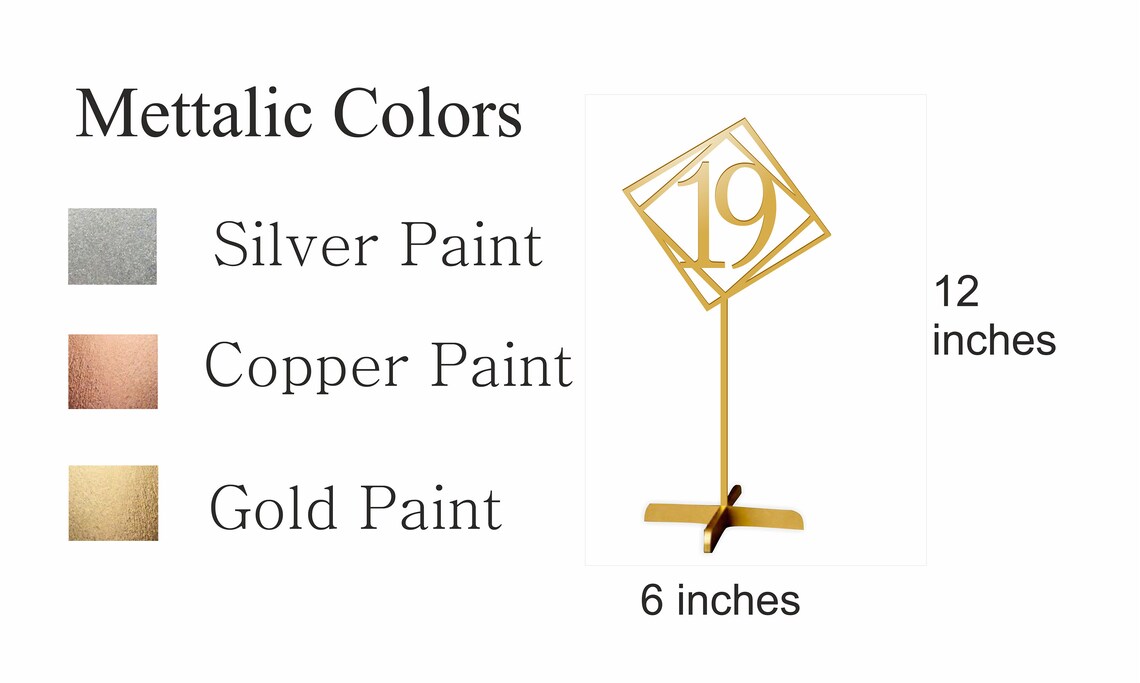 Gold Table Numbers table Numbers Wedding Table Numbers - Etsy