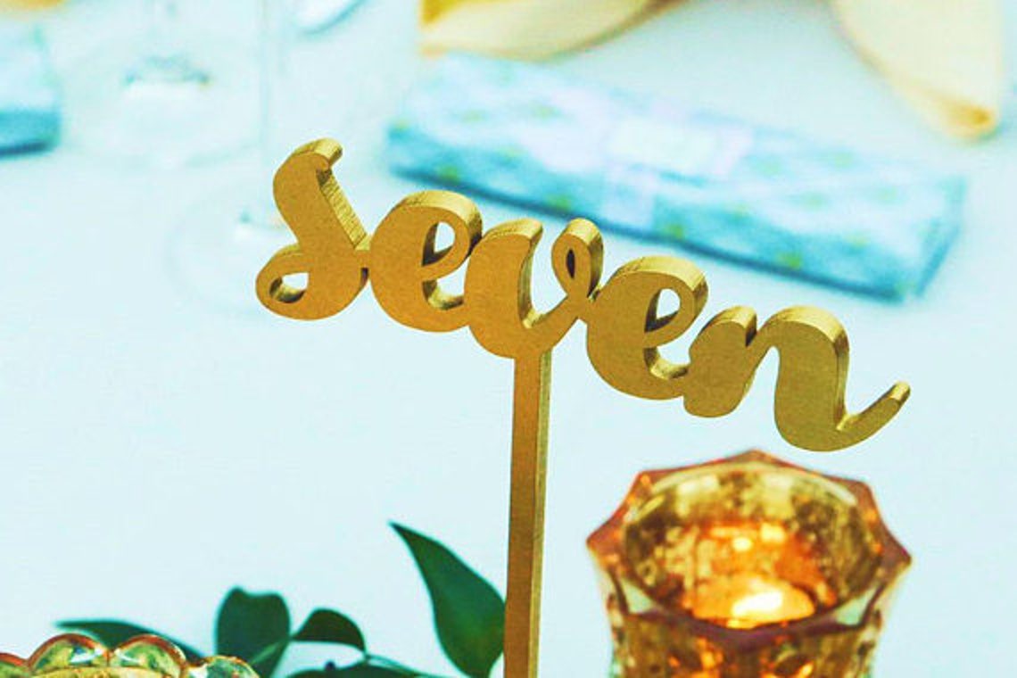 Wooden Table Numbers Custom Wedding Table Number Text Table | Etsy