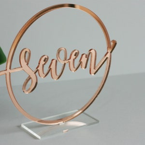 Rose Gold Table Numbers ,gold Silver Mirror Acrylic Table Numbers ...