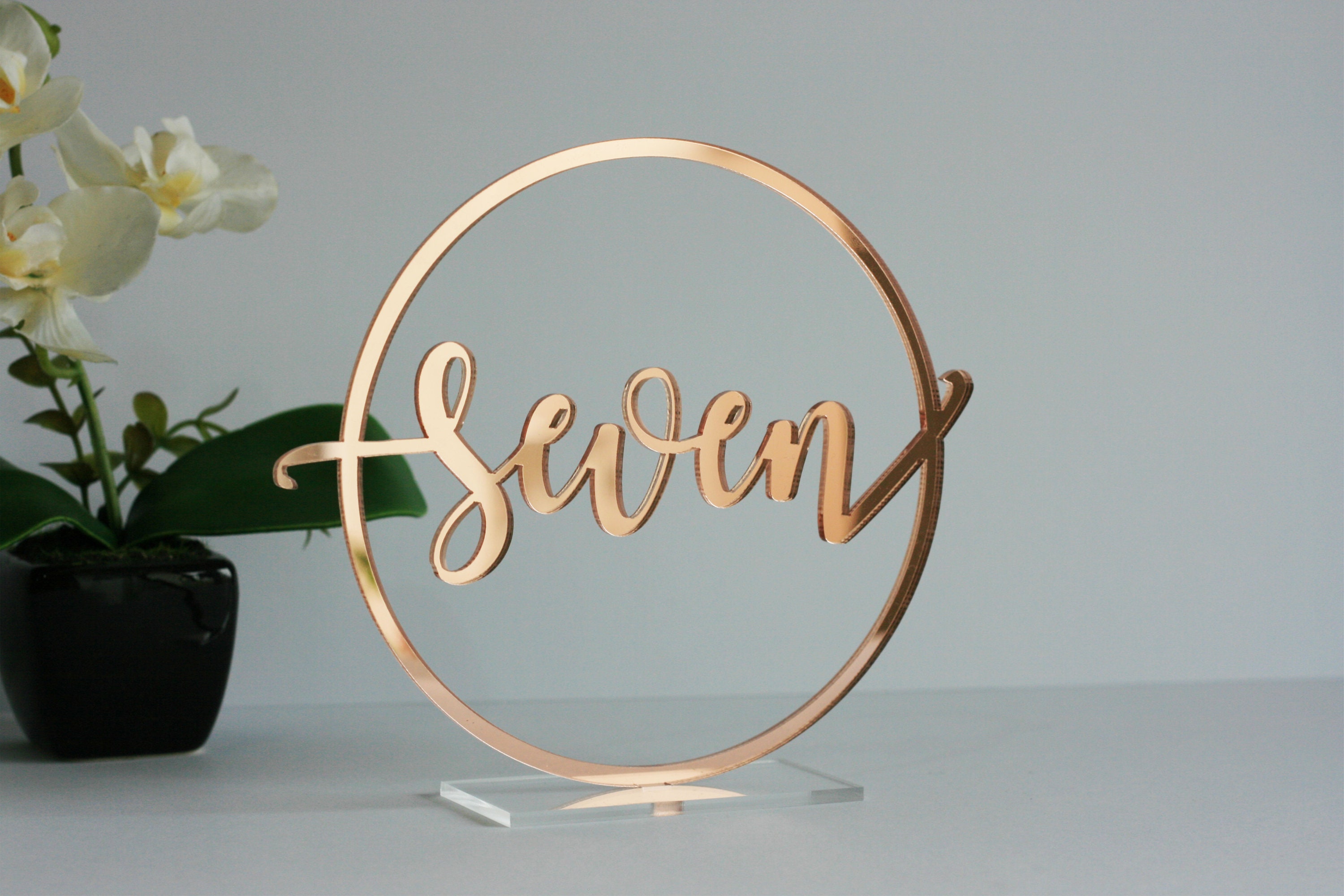Rose Gold Table Numbers ,gold Silver Mirror Acrylic Table Numbers ...
