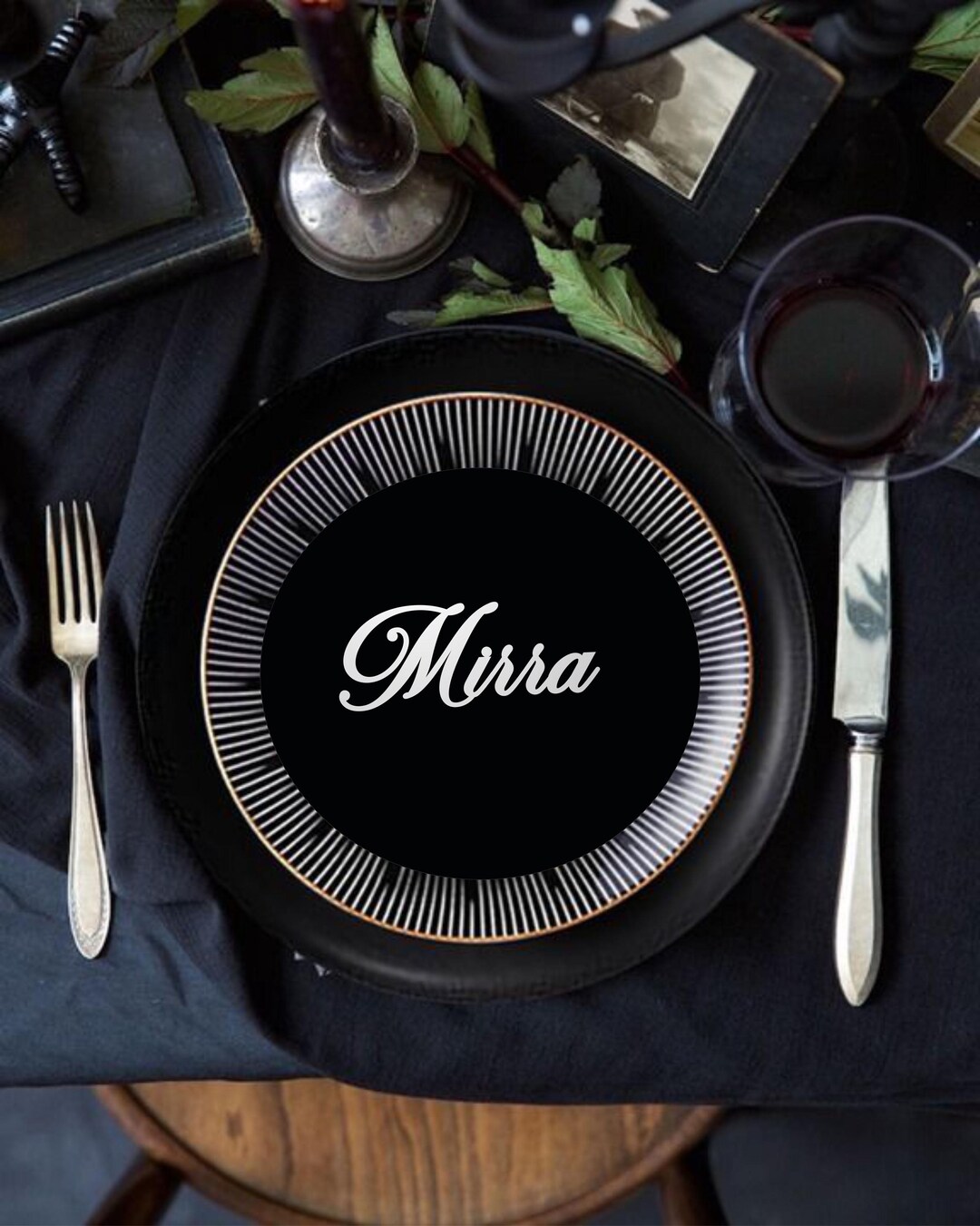 Wedding Name Cards Wooden Name Plate Personalized Table Cards Laser Cut ...