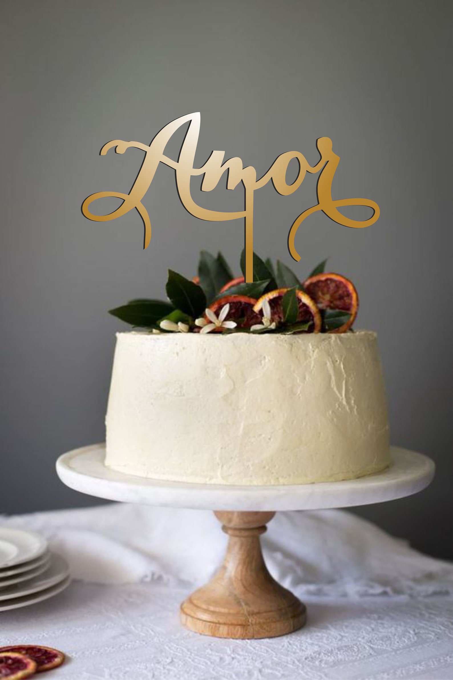 Cake Topper Amor Wedding Cake Topper Gold Cake Topper - Etsy