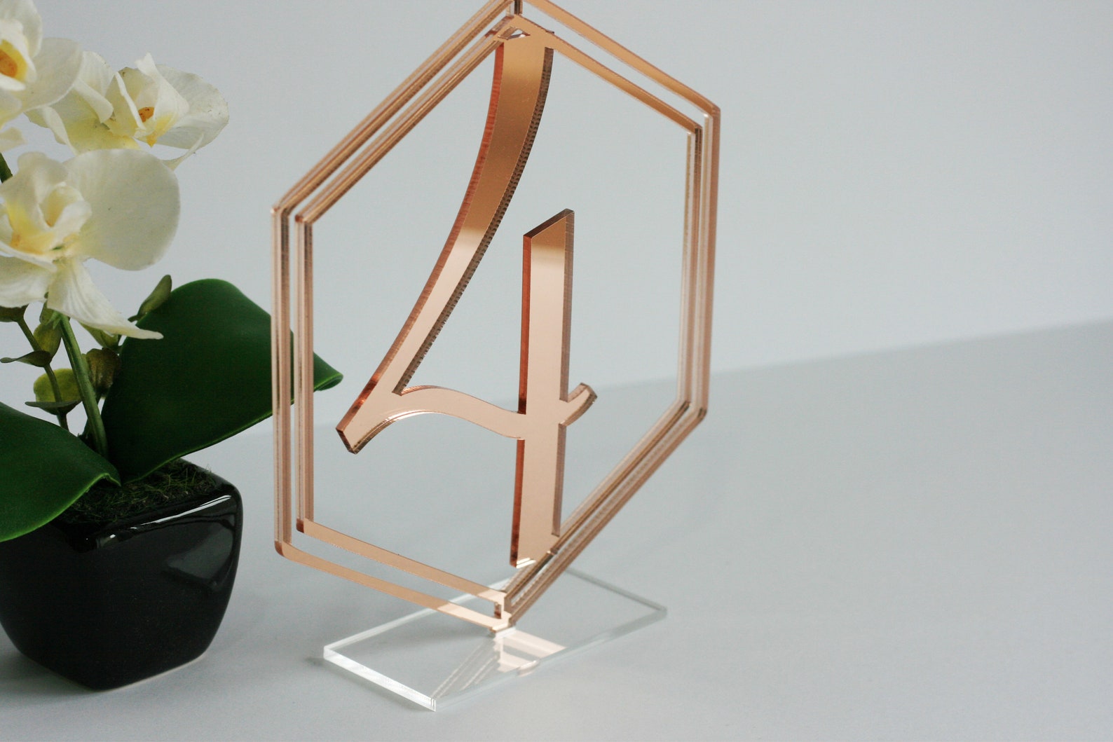 Rose Gold Table Numbers ,gold Silver Mirror Acrylic Table Numbers ...