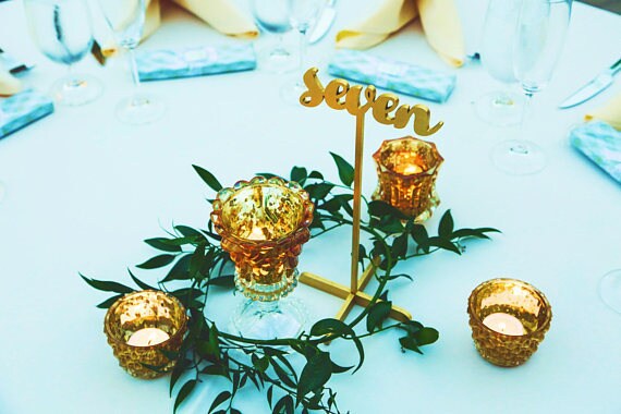 Wooden Table Numbers Custom Wedding Table Number Text Table | Etsy