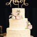Cake Topper Amor Wedding Cake Topper Gold Cake Topper - Etsy