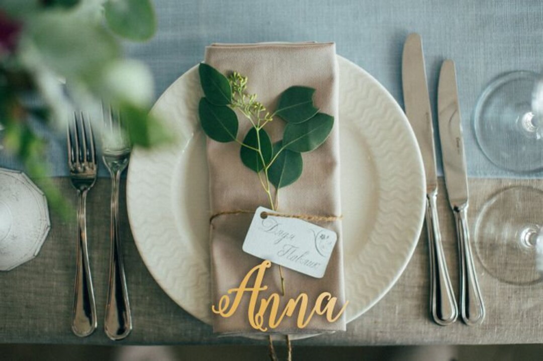 Place Name . Wooden Wedding Place Setting . Wedding Place Cards ...