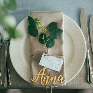 Place Name . Wooden Wedding Place Setting . Wedding Place Cards ...