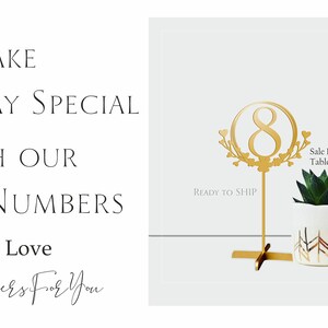 Wedding Table Numbers Gold Table Number Geometric Gold Table Numbers ...