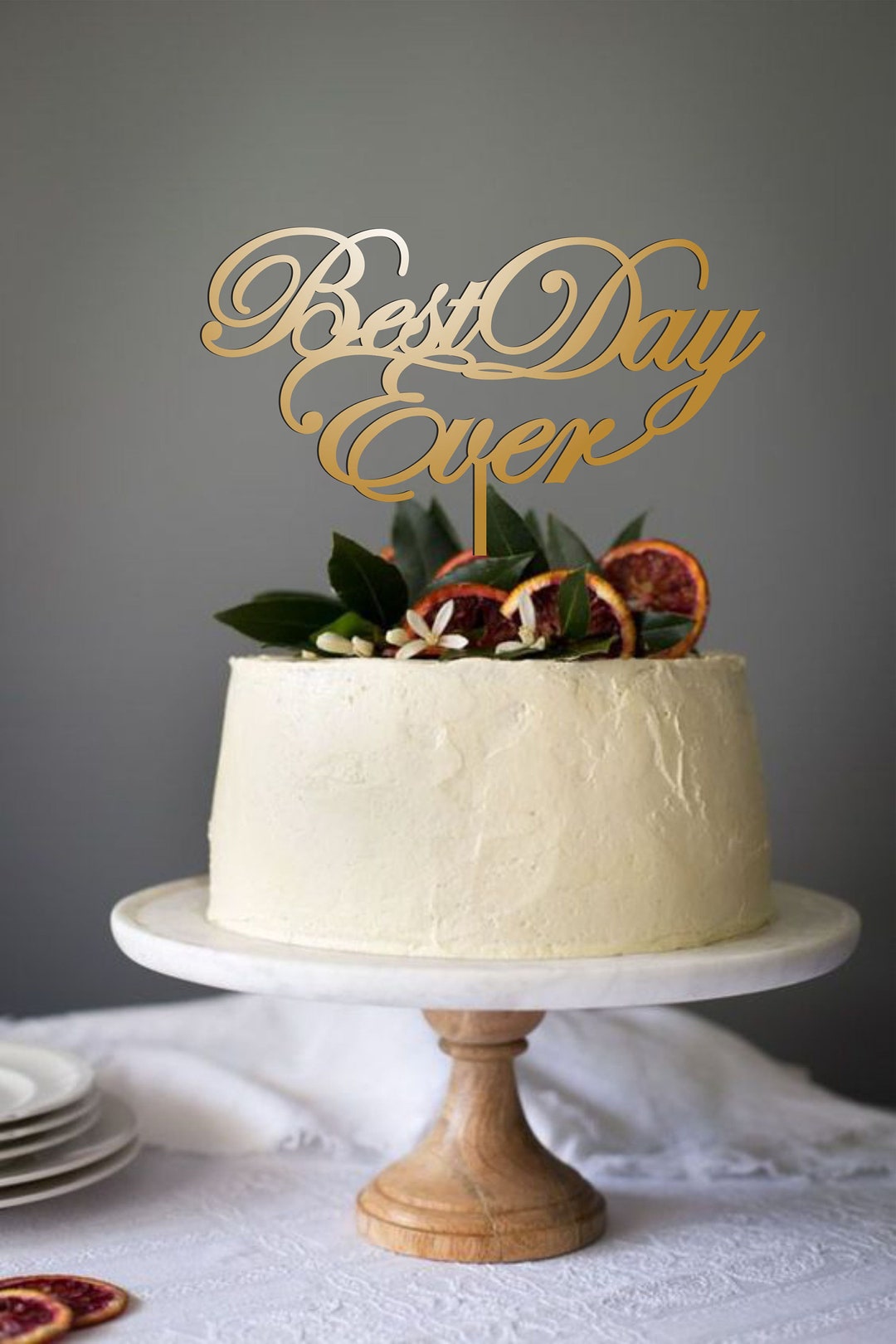 Cake Topper Best Day Ever.gold Cake Topper.wedding Cake Topper. - Etsy