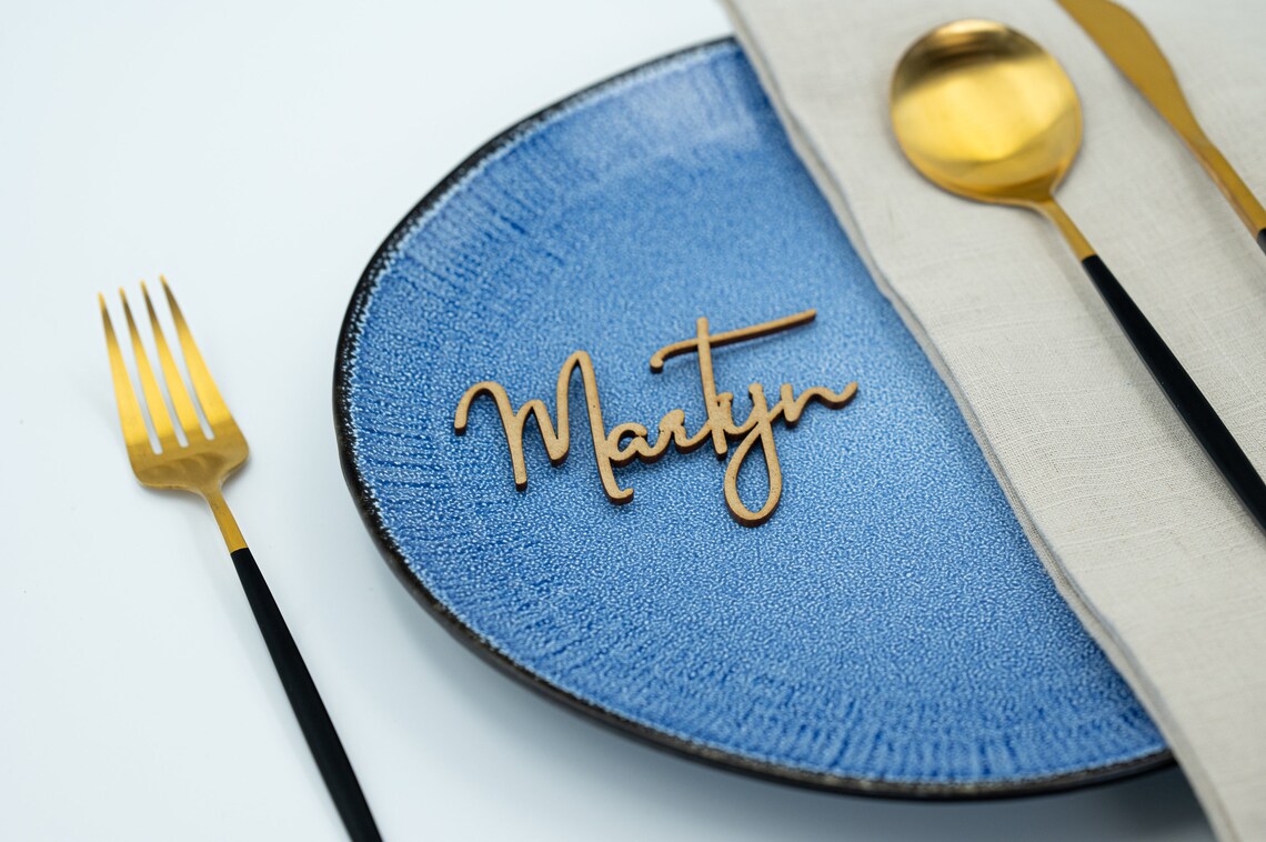 Name Plate Wedding Name Plate Wooden Setting Wedding Name Place Card ...