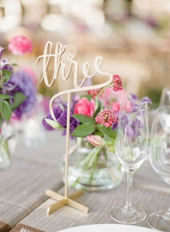 Table Numbers. Gold Table Numbers .wedding Table Numbers .gold - Etsy