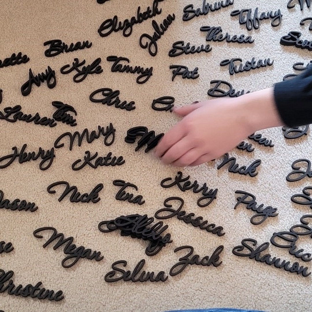 Wedding Place Card, Gold Place Name, Laser Cut Names. Wedding Titles ...