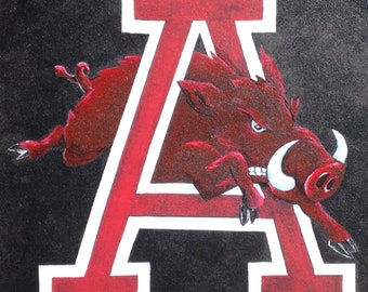 Hog Wild Arkansas Razorback Fan Exclusive 5 1/2 X 42 - Etsy