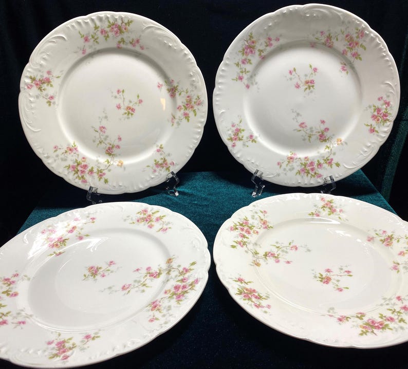 Theo Haviland Limoges Schleiger 150 Pink Yellow Roses 150 Luncheon ...