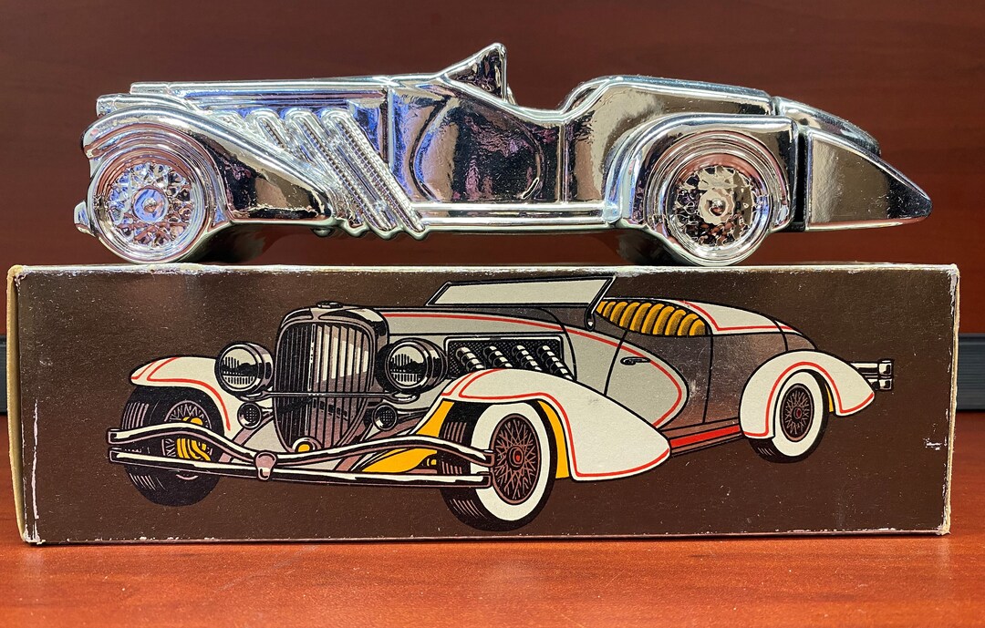 Vintage Avon Silver Duesenberg Car Wild Country After Shave Bottle Full ...