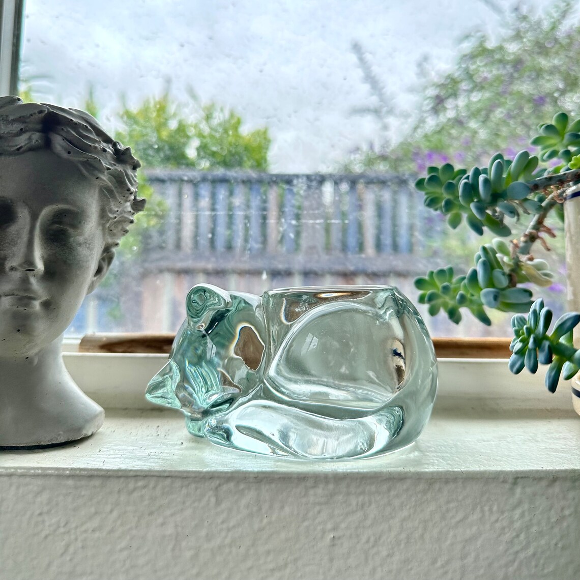 Indiana Glass Cat Votive Holder - Etsy