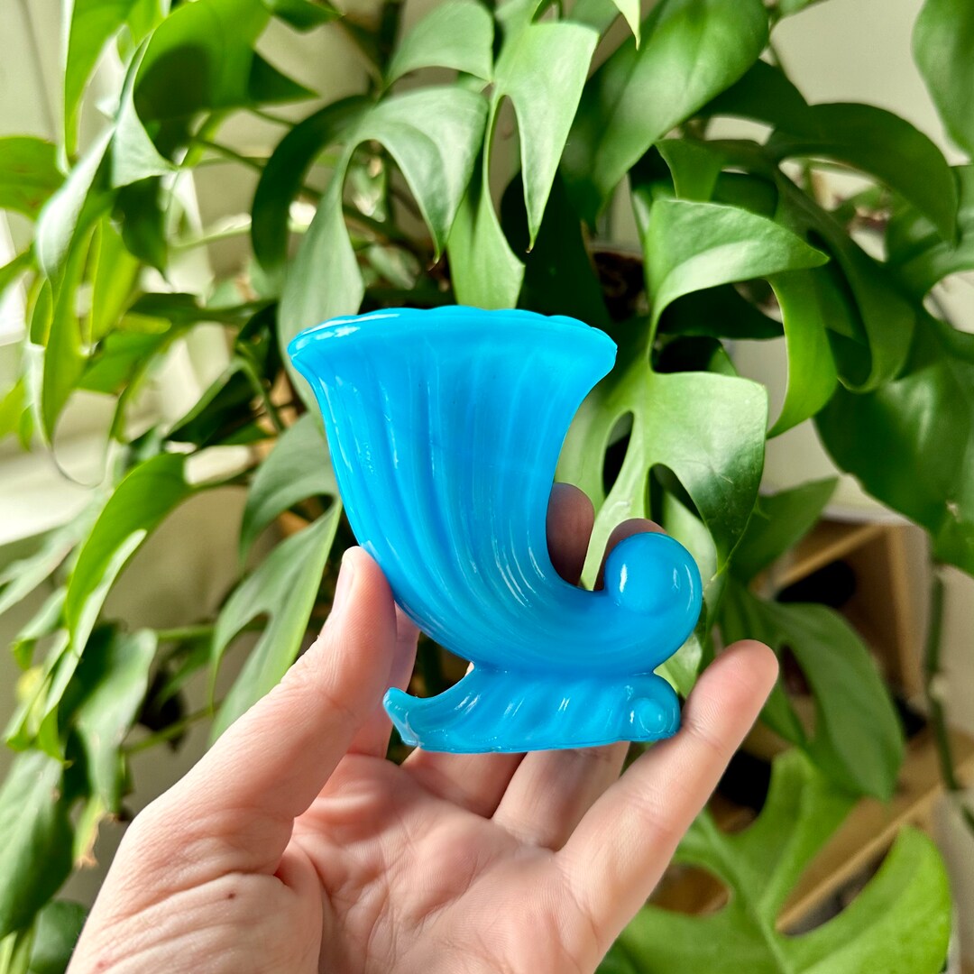 Blue Cornucopia Bud Vase Vogue Merc Co - Etsy