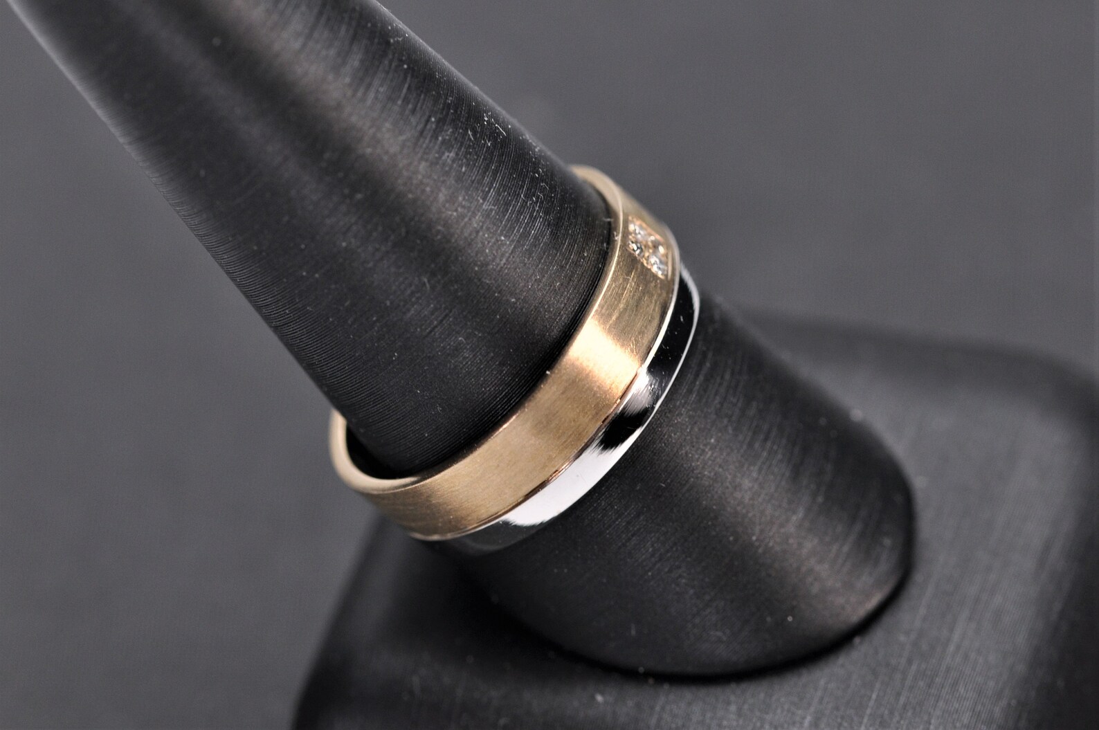 2 Tone 14K Gold With Diamonds Wedding Ring Wedding Bands 14K - Etsy