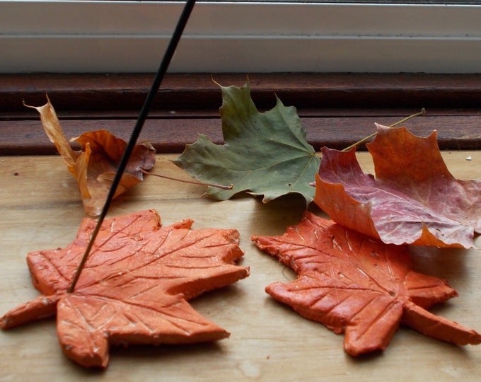 Autumn Leaf Incense Stick Holder - Etsy