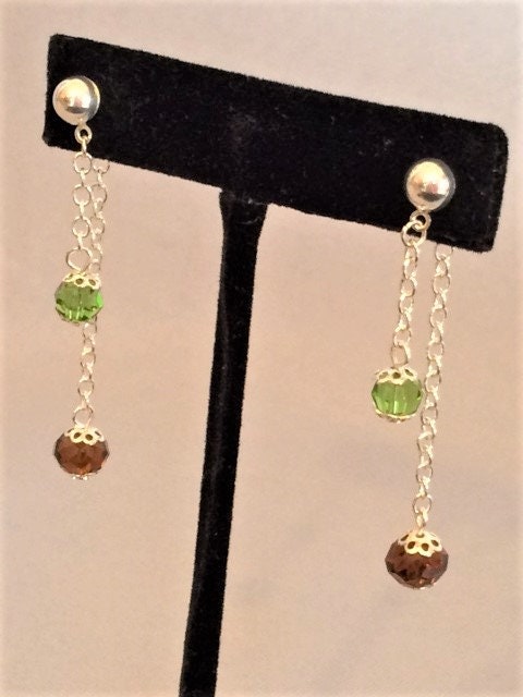 Front Back Dangle Earrings; Front Back Crystal Earrings; Two-sided ...