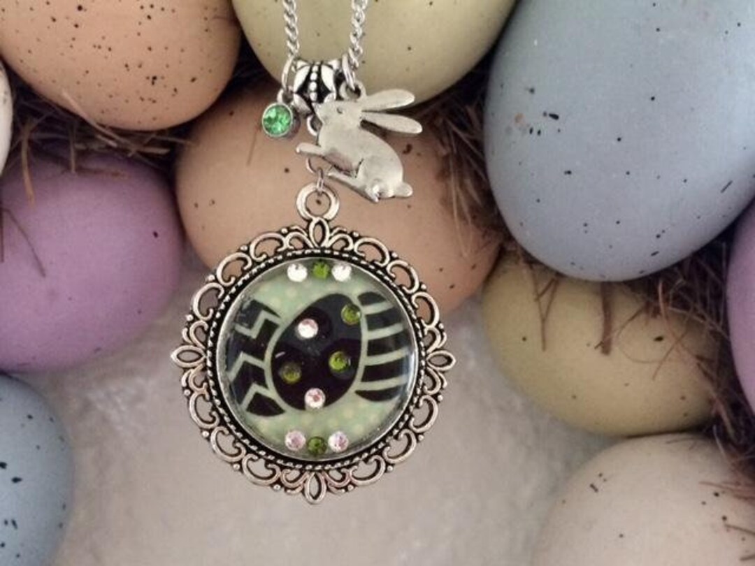 Easter Necklace, Easter Jewelry, Easter Egg Necklace, Easter Egg ...