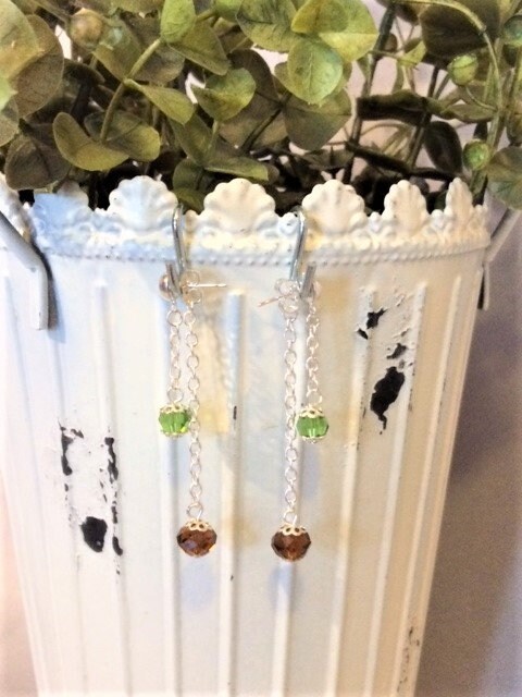 Front Back Dangle Earrings; Front Back Crystal Earrings; Two-sided ...