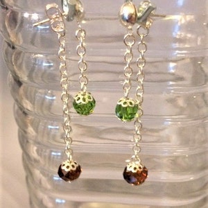 Front Back Dangle Earrings; Front Back Crystal Earrings; Two-sided ...