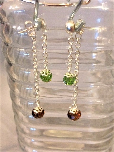 Front Back Dangle Earrings; Front Back Crystal Earrings; Two-sided ...